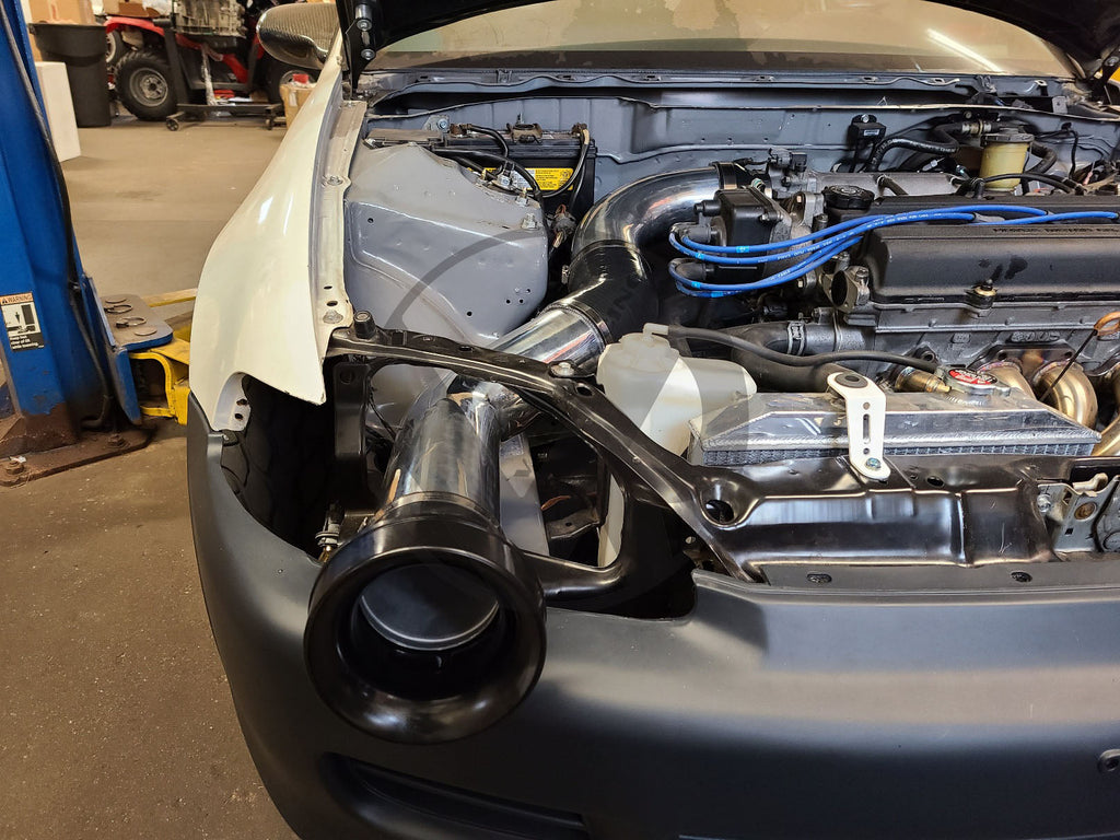 3.5" (inch) Honda / Acura All Motor Through Headlight Race Intake - B ...