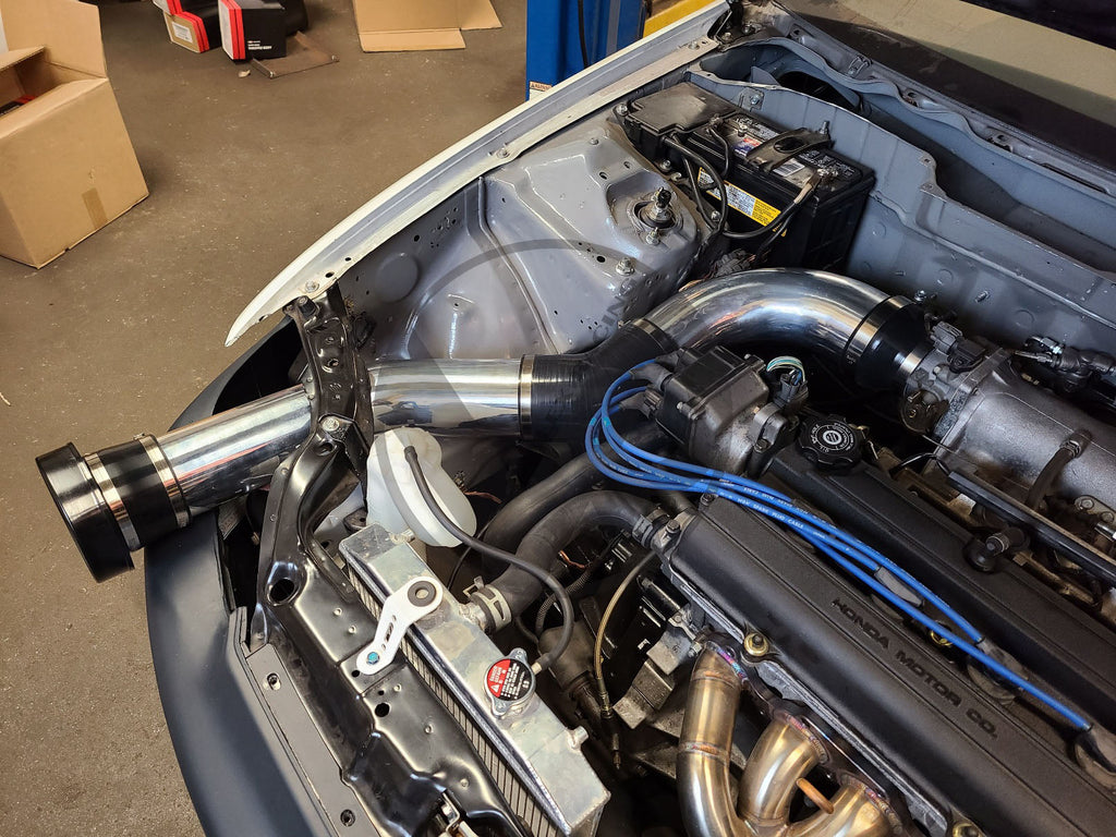 3.5" (inch) Honda / Acura All Motor Through Headlight Race Intake - B ...