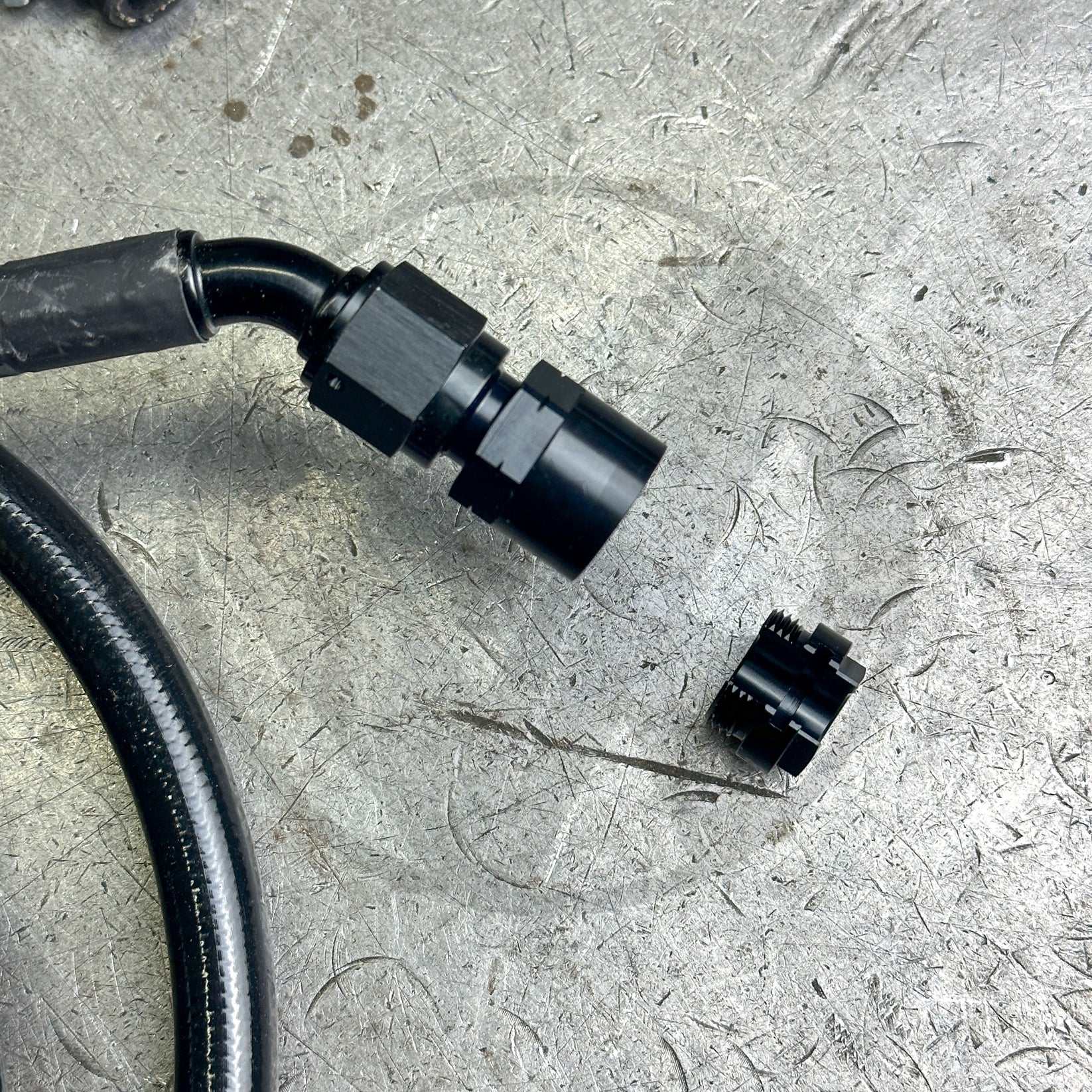 96-00 Civic E85 Compatible Black Stainless Steel Fuel Lines Kit - 6AN ...