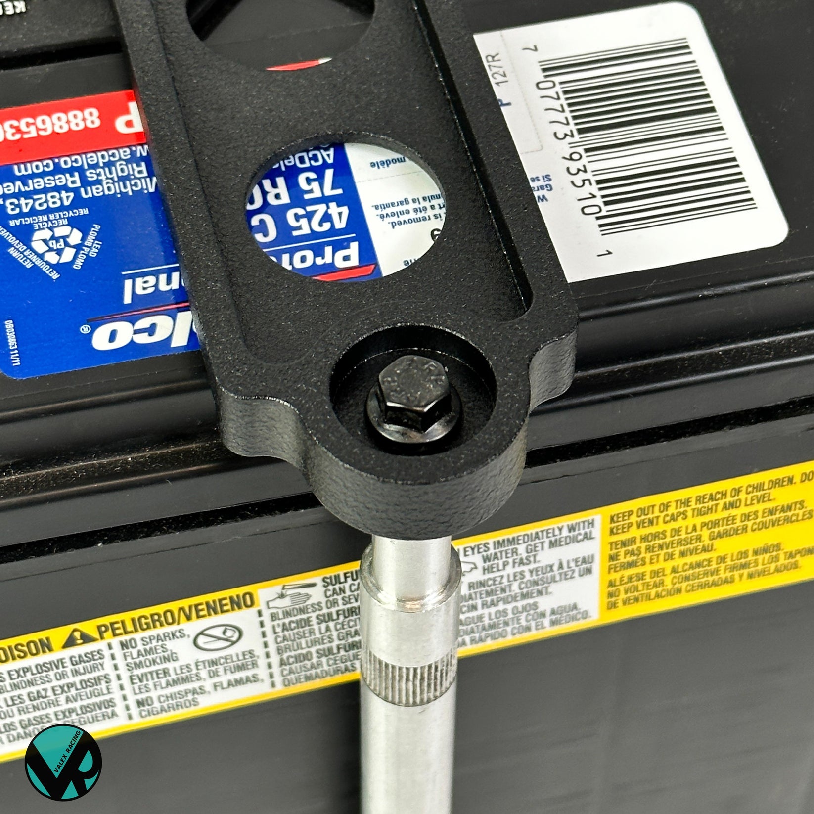 Billet Adjustable Battery Tie Down & Rod Stay Kit with ARP Bolts For 9 ...